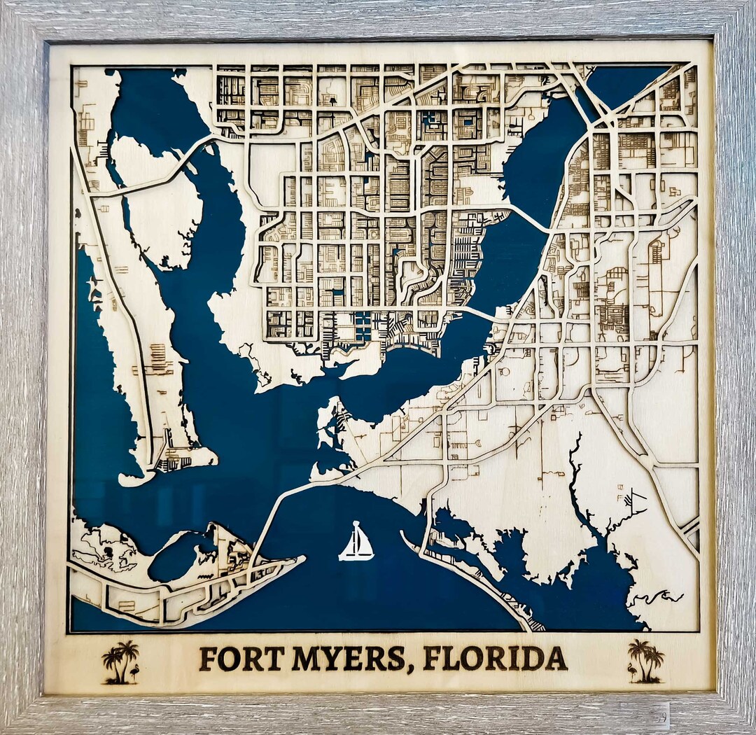 Personalized Address Map 3D Multilayer Map 12 by 12 Customized Address ...