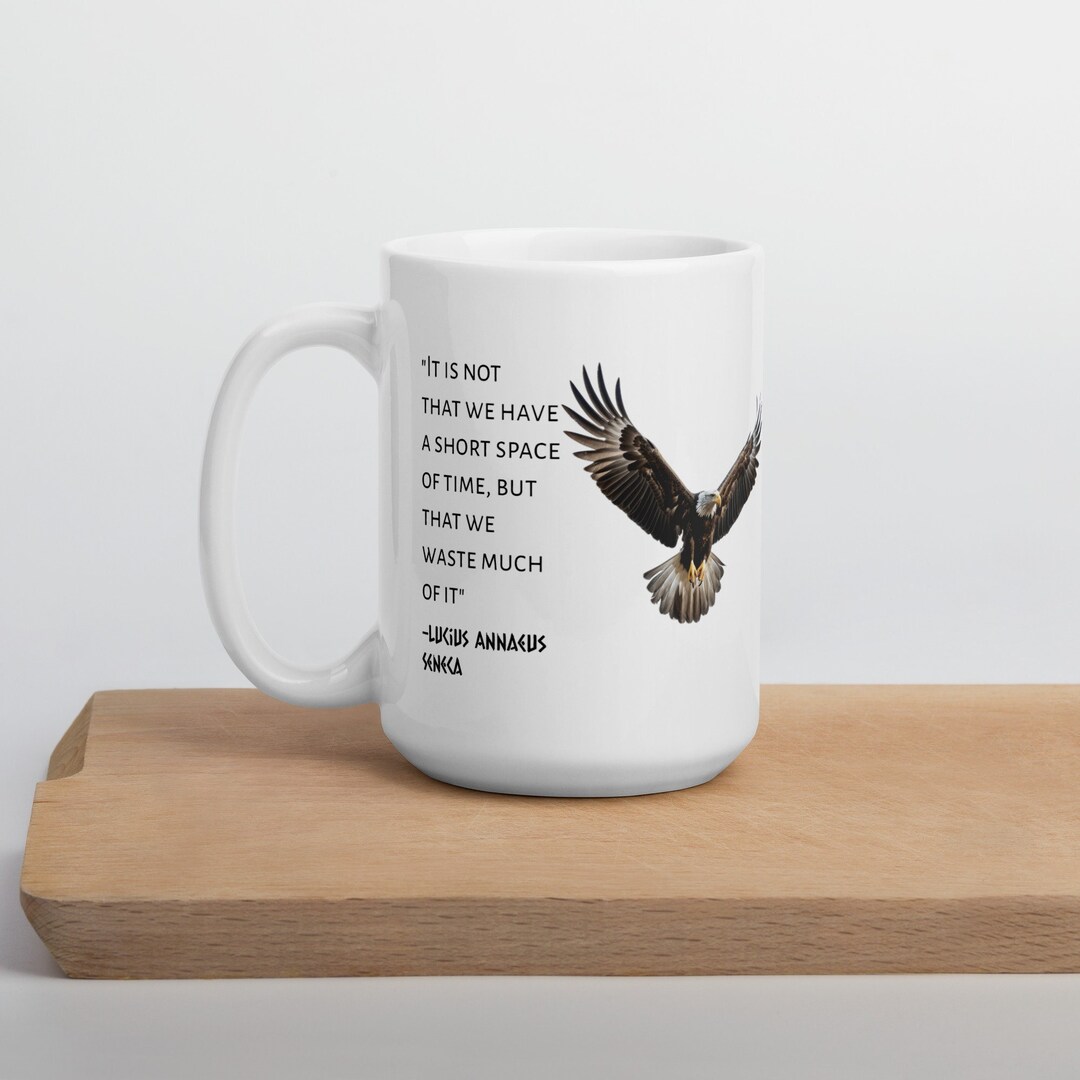 Stoic Mindset Strength Mug, Eagle Wisdom Mug, Seneca Quote, Philosophy ...