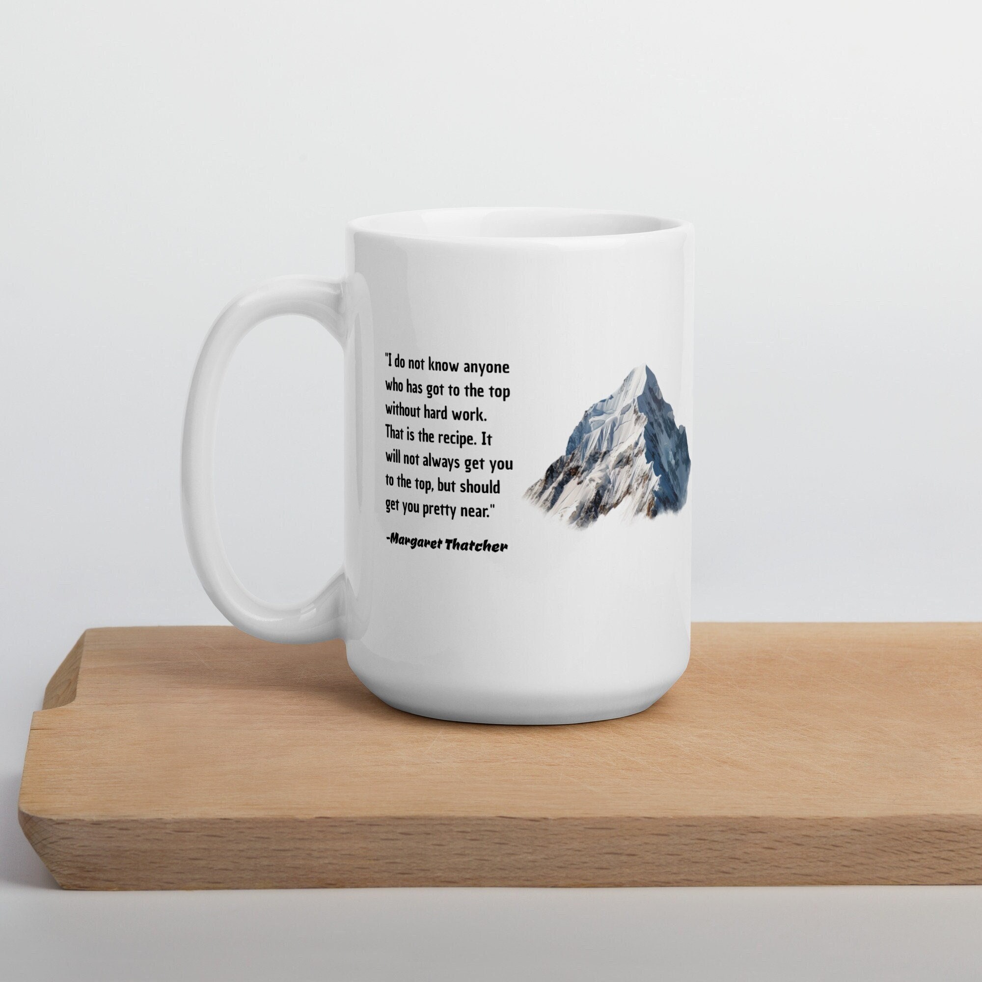 Growth Mindset Mug, Motivational Mug, Thatcher Quote, Positive Mindset ...