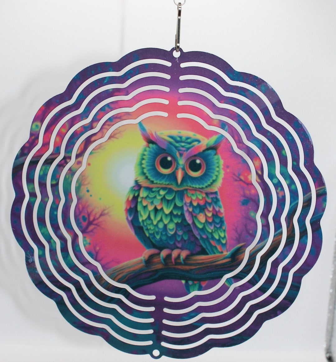 10" Owl Wind Spinner - Etsy