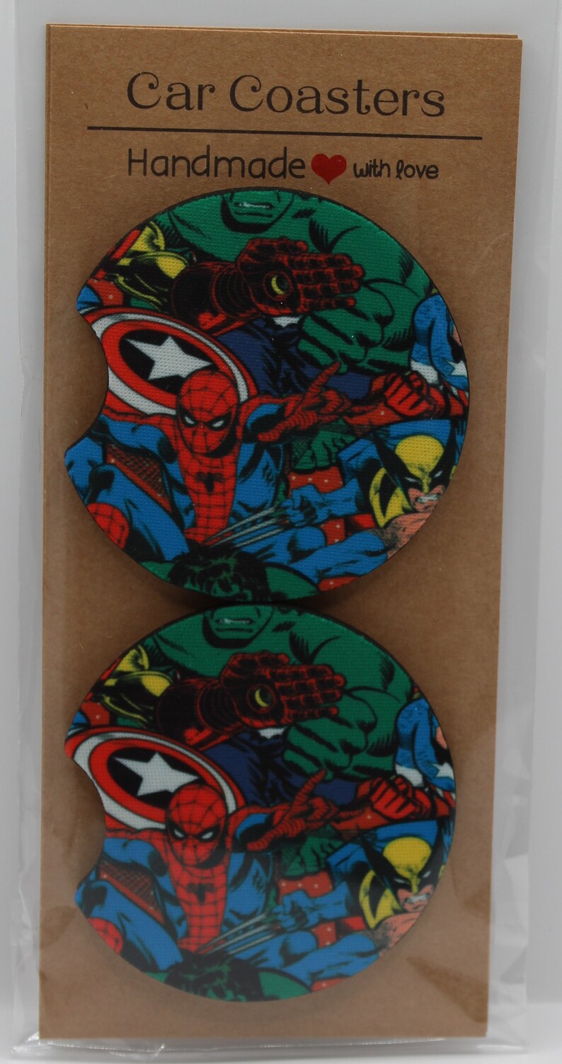 Superhero Car Coasters - Etsy