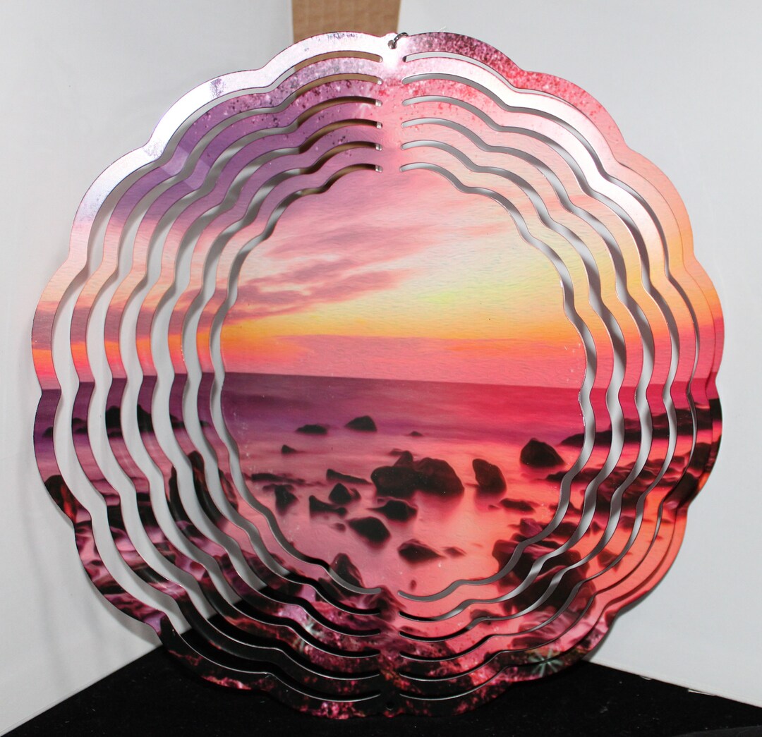 10" Beach Sunset Wind Spinner - Etsy