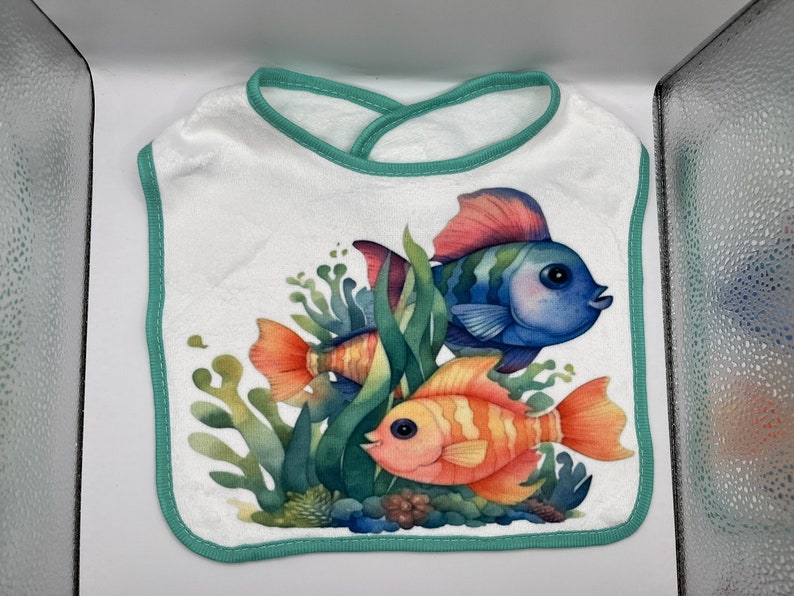 Tropical Fish Bib, Velcro Closure - Etsy