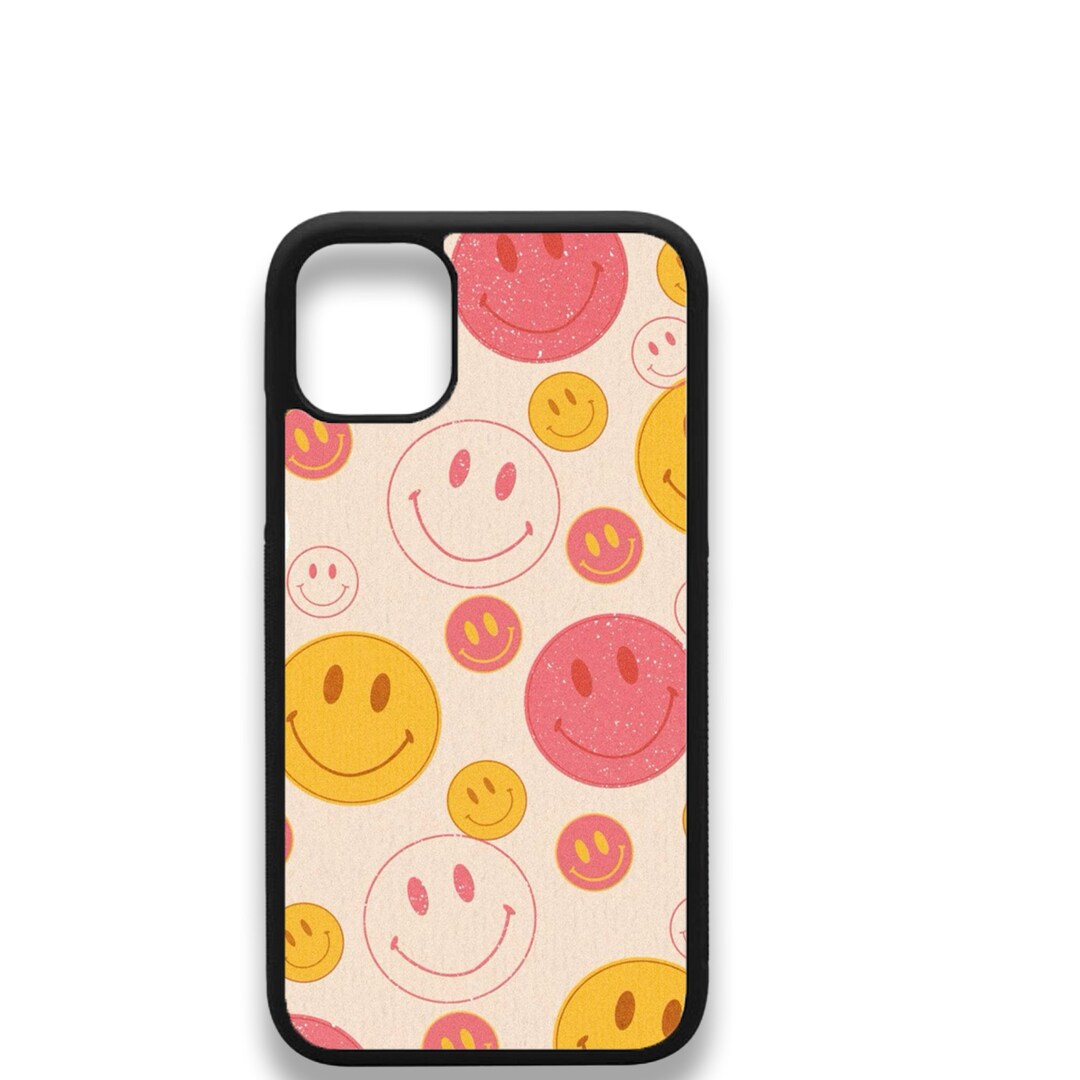 Retro Groovy 70s Aesthetic Smiley Faces Phone Cases for iPhone 15, 14 ...