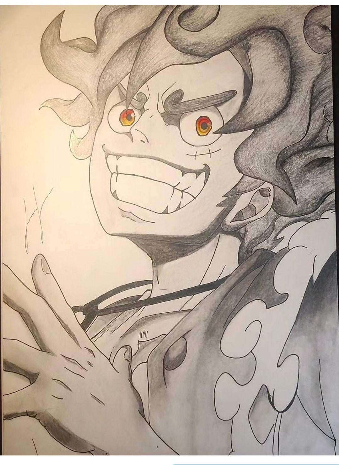 Hand Drawing of Luffy A3 one Piece - Etsy UK