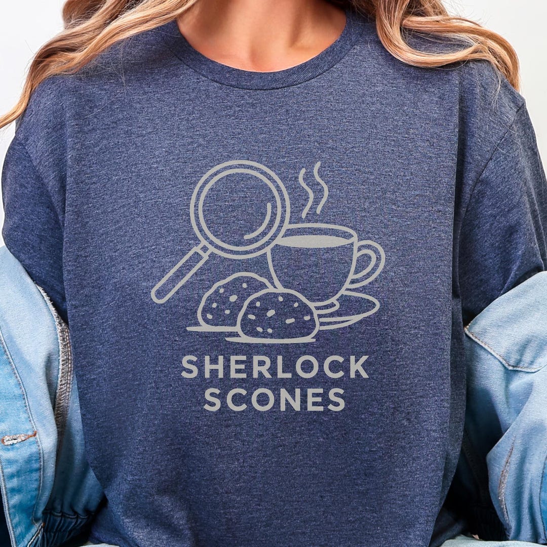 Sherlock Scones Detective Tea Time Line Art Funny Food Games Parody ...