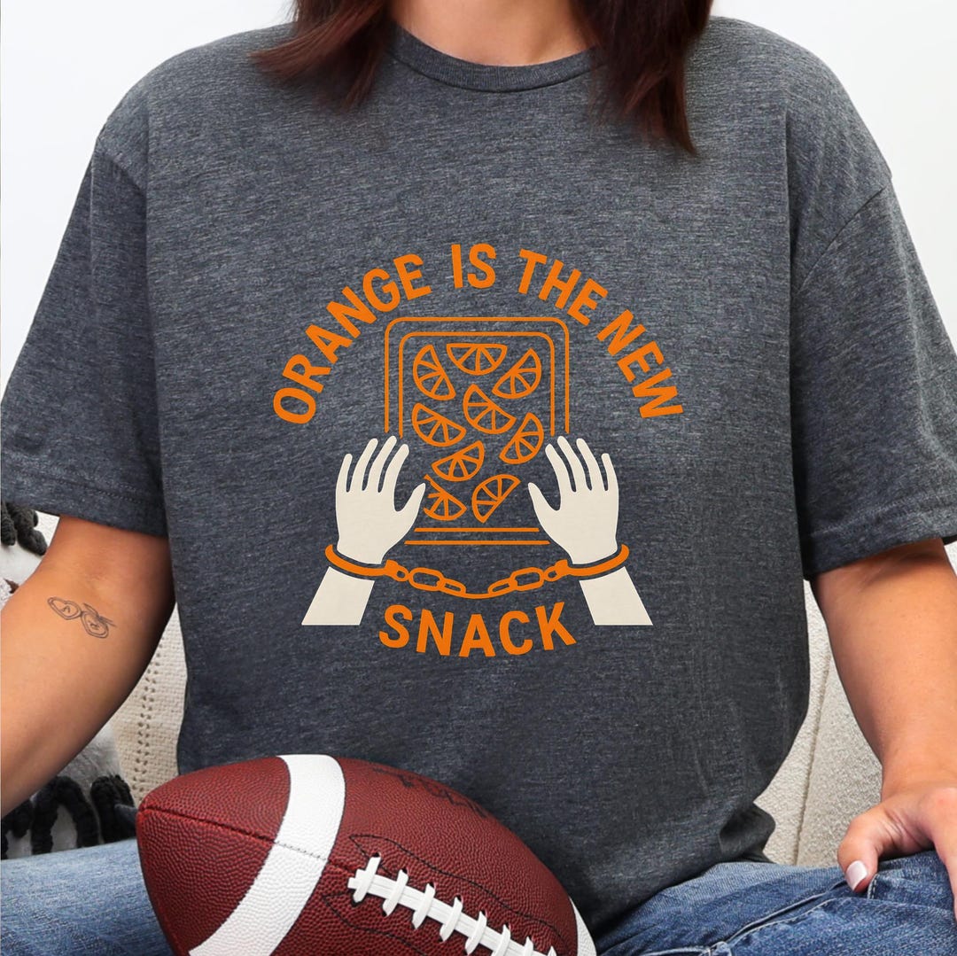 Orange is the New Snack: Funny TV Parody Food T-shirt | Humor Tee Gift ...