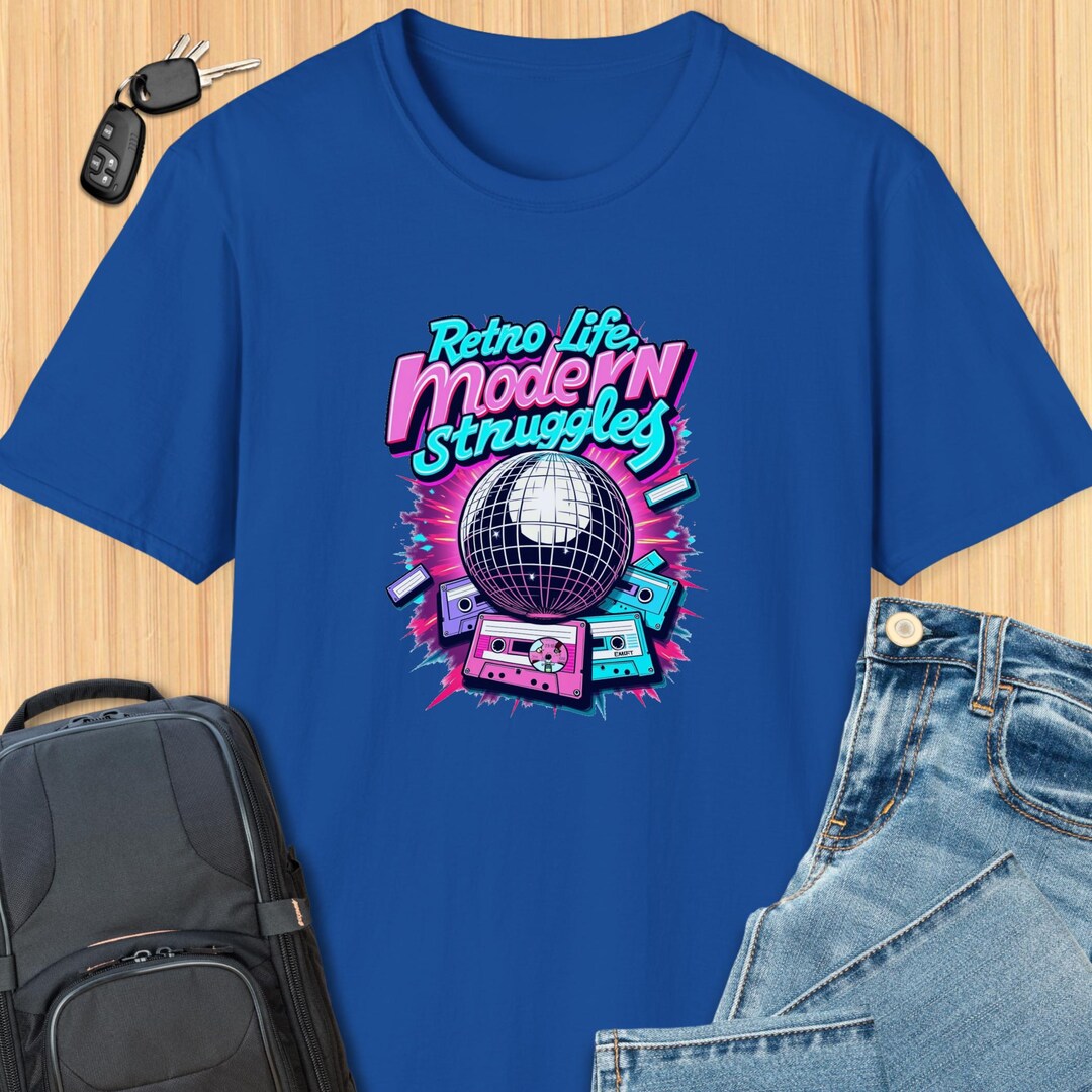 Retro Life Modern Struggles 70s 80s Era T-shirt - Etsy
