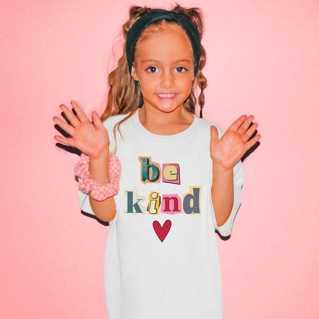 Retro Be Kind Shirt Kids Kindness Shirts Girls Motivational Shirt ...