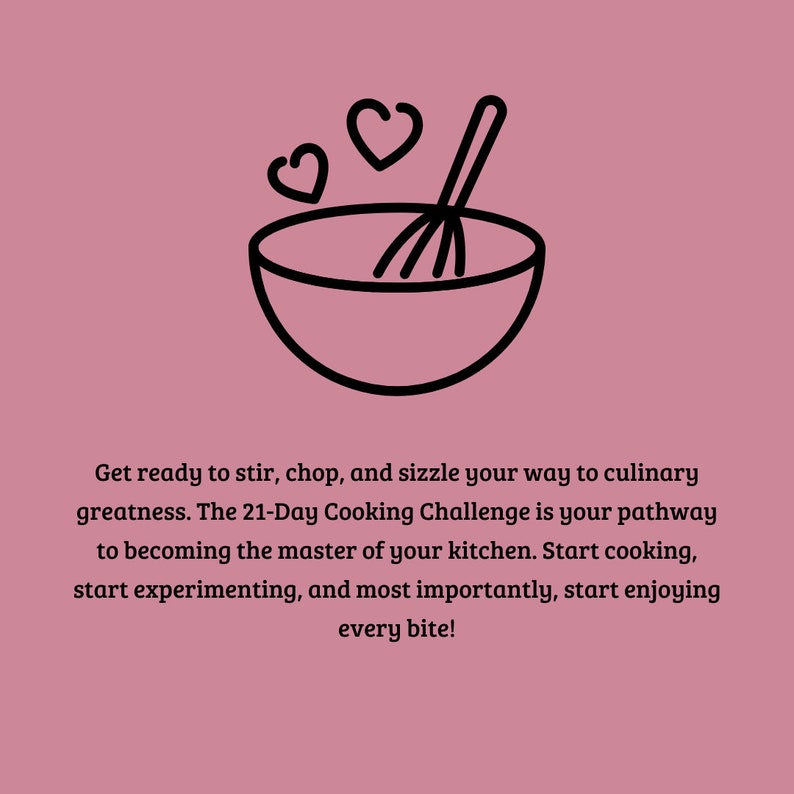 21-day Cooking Challenge | Printable | Unleash Your Inner Chef - Etsy