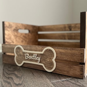 Dog Toy Box Personalized Dog Toy Basket Gift for Dog Lover Personalized ...