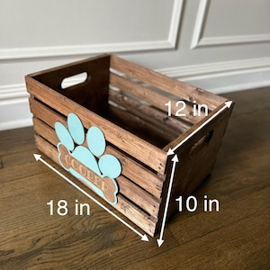 Large Personalized Dog Toy Basket Gift for Dog Lover Personalized Dog ...