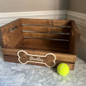 Dog Toy Box Personalized Dog Toy Basket Gift for Dog Lover Personalized ...