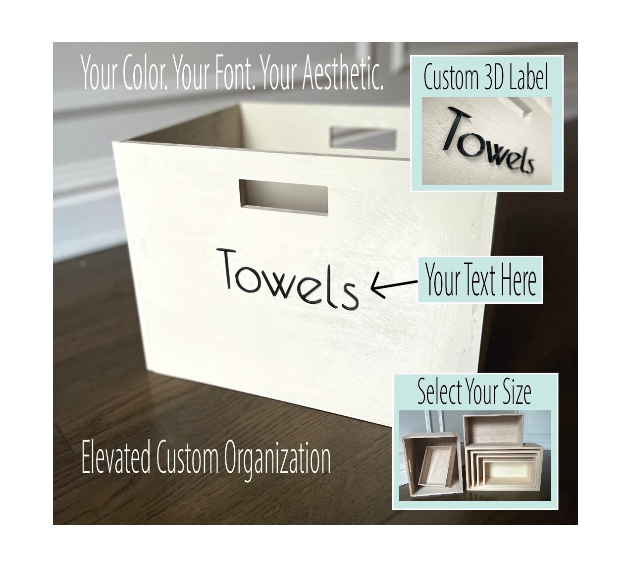 Storage Bins With Custom Label Organization System Storage Container ...