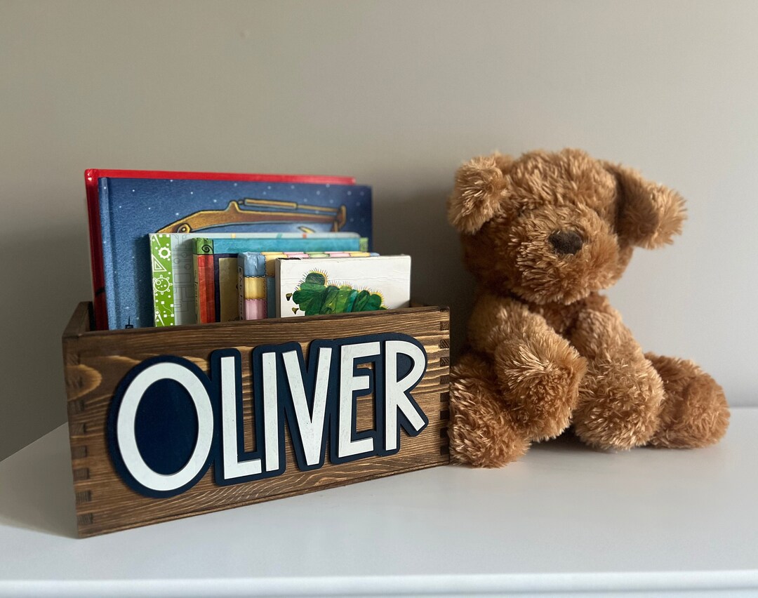 Personalized Storage Bin Custom Wood Box Kids Toy Organization Wood ...