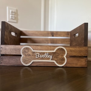 Dog Toy Box Personalized Dog Toy Basket Gift for Dog Lover Personalized ...