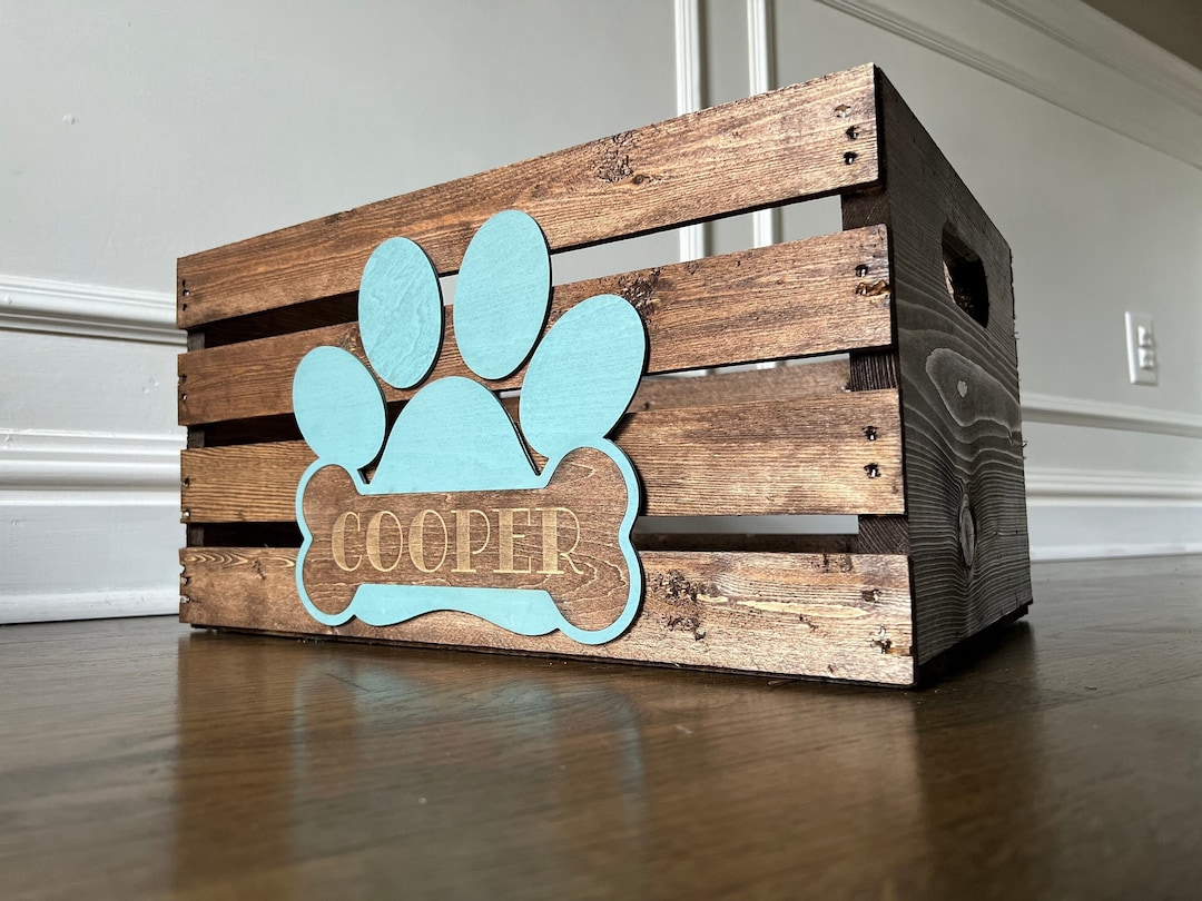 Personalized Dog Toy Box Dog Toy Crate Gift for Dog Lover Personalized ...