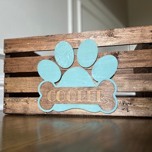 Personalized Dog Toy Box Dog Toy Crate Gift for Dog Lover Personalized ...