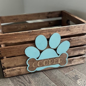 Large Personalized Dog Toy Basket Gift for Dog Lover Personalized Dog ...