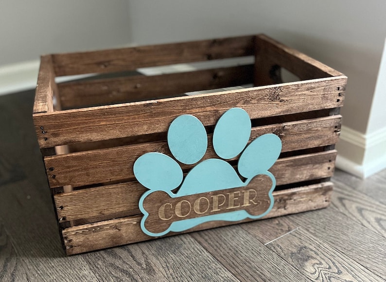 Personalized Dog Toy Box Dog Toy Crate Gift for Dog Lover Personalized ...