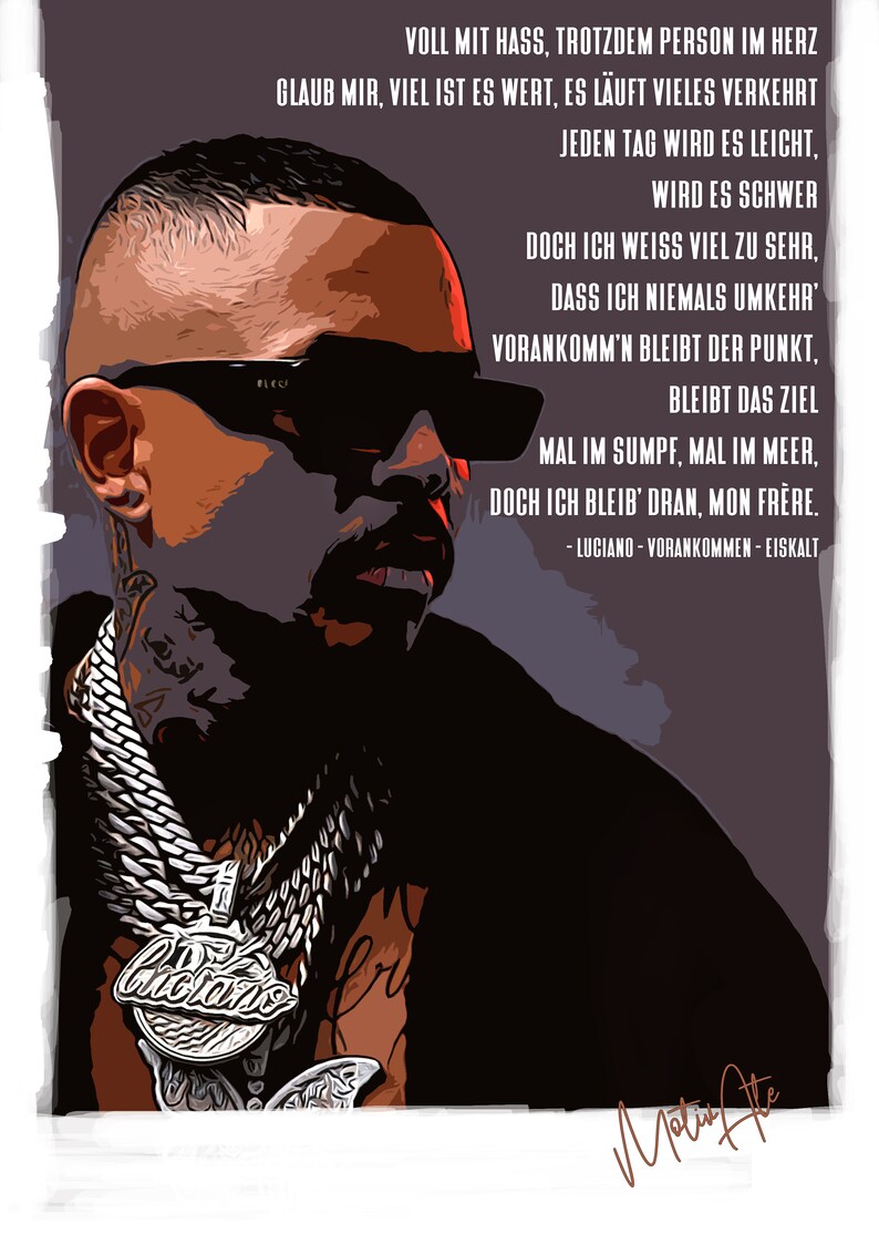 Rap Quote Motivation Wall Decor Inspirational Poster Canvas Luciano ...