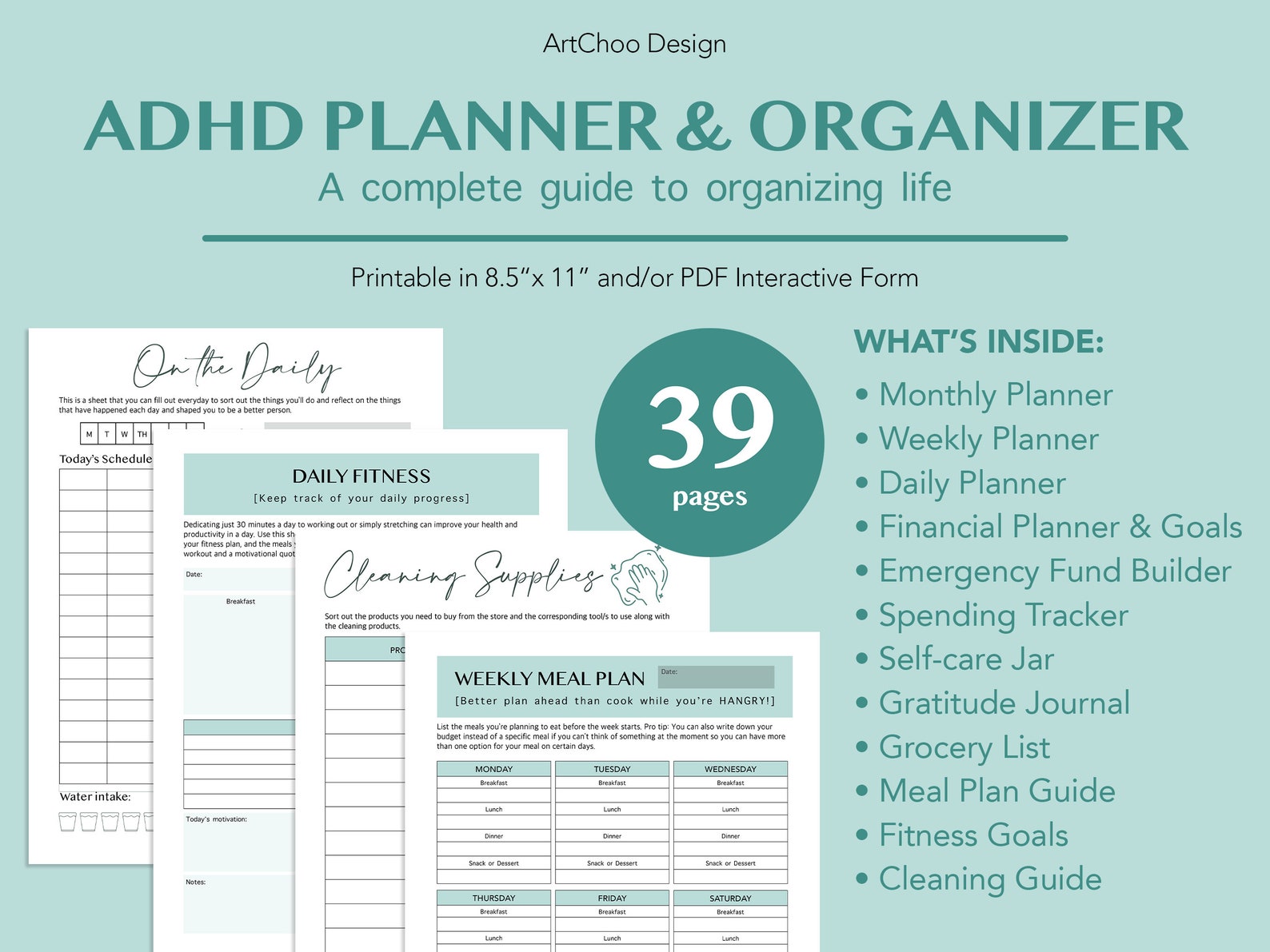 Easy to Use & Beginner Friendly ADHD Planner and Organizer - Etsy