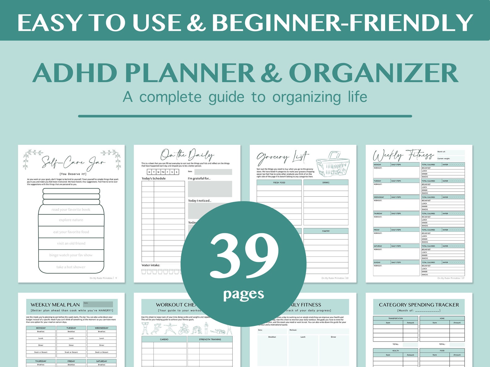 Easy to Use & Beginner Friendly ADHD Planner and Organizer - Etsy