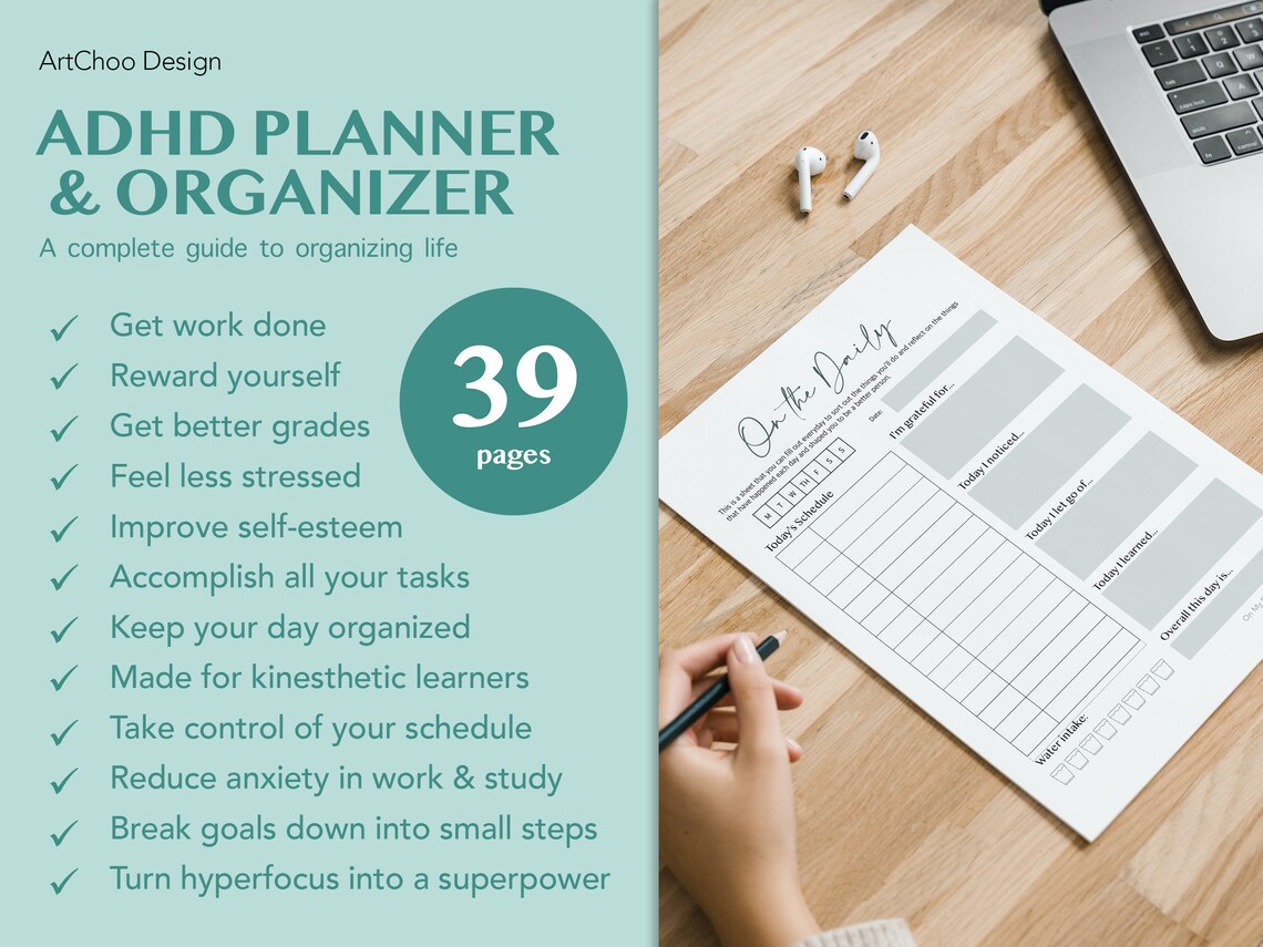 Easy to Use & Beginner Friendly ADHD Planner and Organizer - Etsy