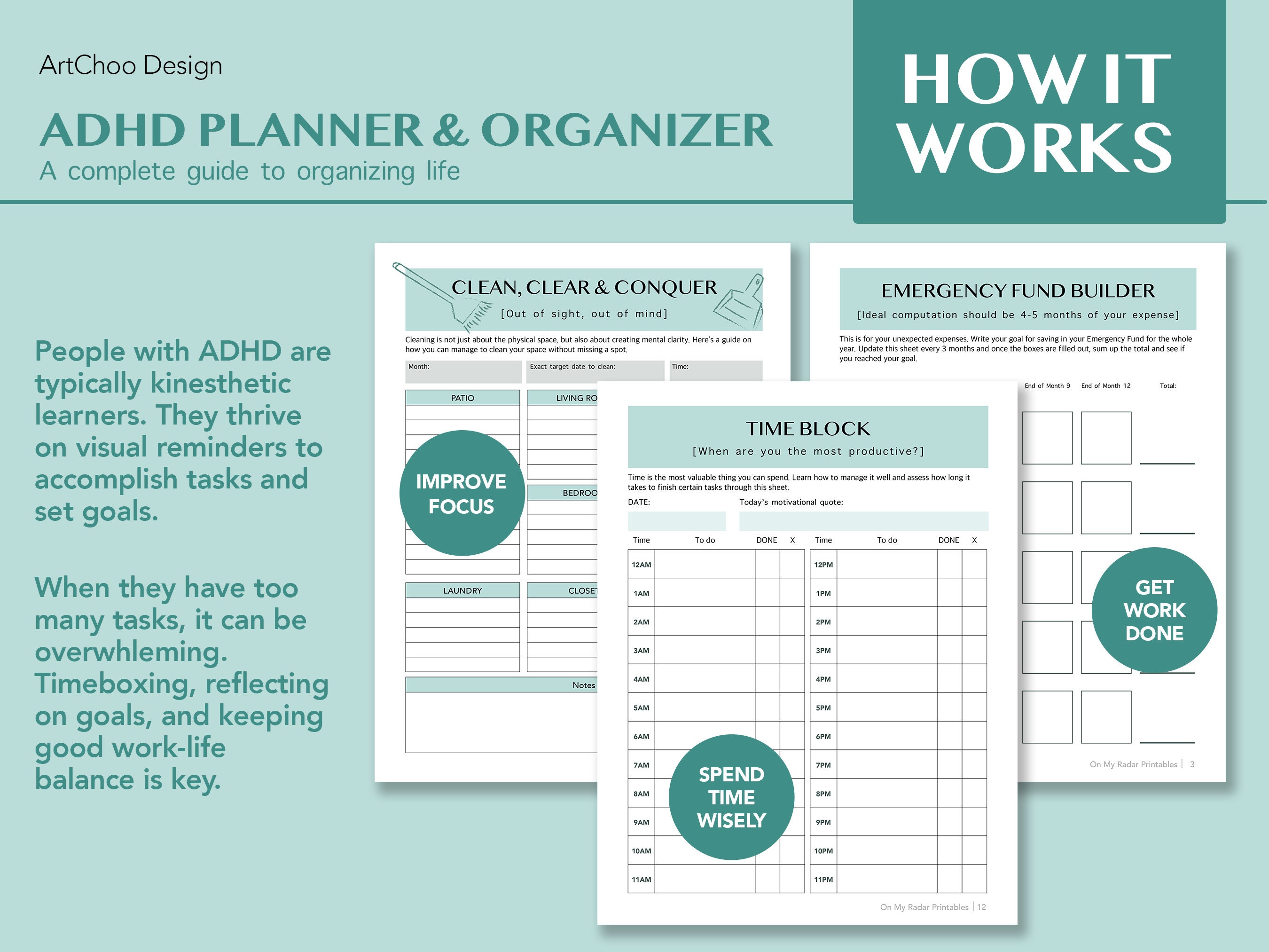 Easy to Use & Beginner Friendly ADHD Planner and Organizer - Etsy