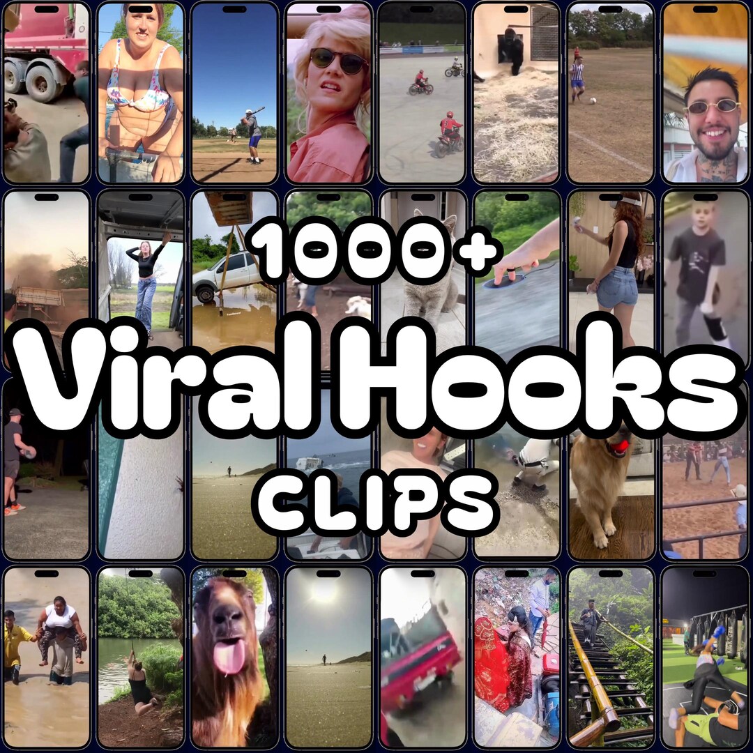 1000+ Viral Hooks Clips Bundle | 2024/25 Trending Videos | MRR / PLR ...