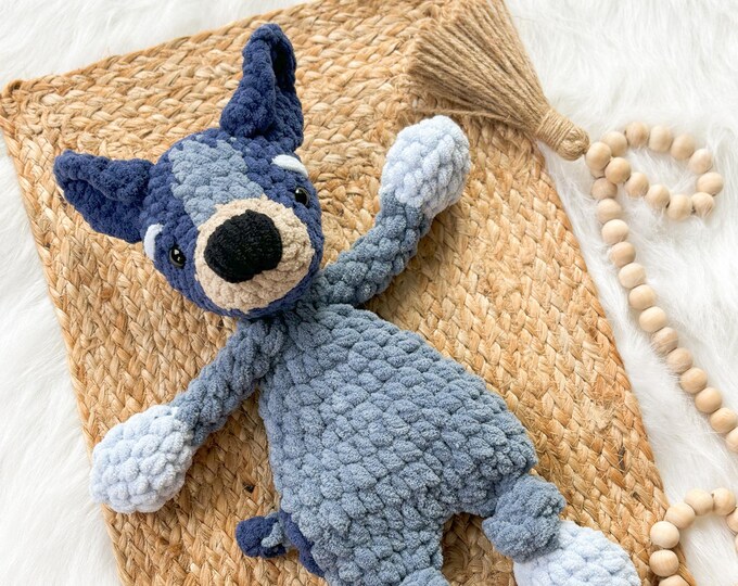 Crochet Bluey Lovey - Little Snuggler, Baby Gift, Baby Shower Gift ...