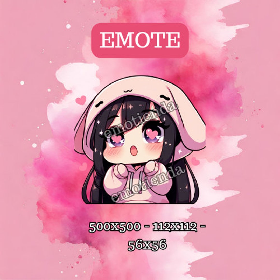 Emote Bunny Girl Love, EMOTES, Twitch, Tiktok, Youtube, Discord, Kawaii ...