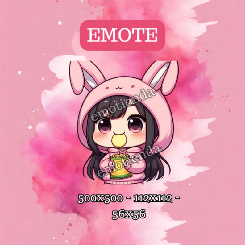 Emote Bunny Girl Food, EMOTES, Twitch, Tiktok, Youtube, Discord, Emote ...