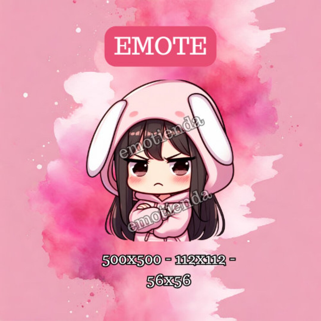 Emote Bunny Girl Angry, EMOTES, Twitch, Tiktok, Youtube, Discord, Emote ...