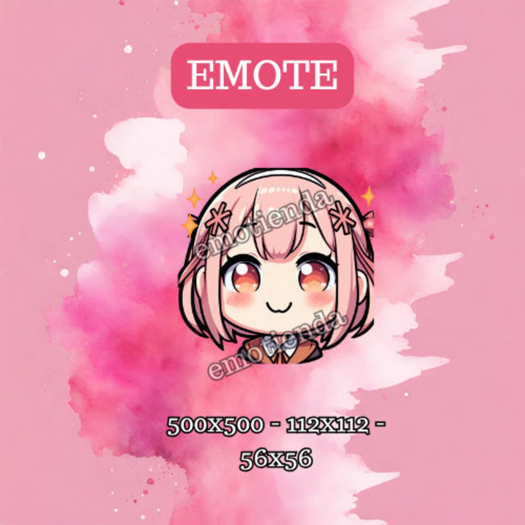 Pink Girl Emote, Pink Girl Happy, EMOTES, Twitch, Tiktok, Youtube ...