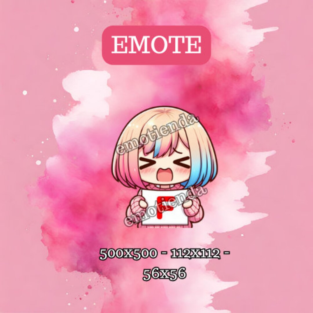 Emote Girl F, Pink Girl F, EMOTES, Twitch, Tiktok, Youtube, Discord ...