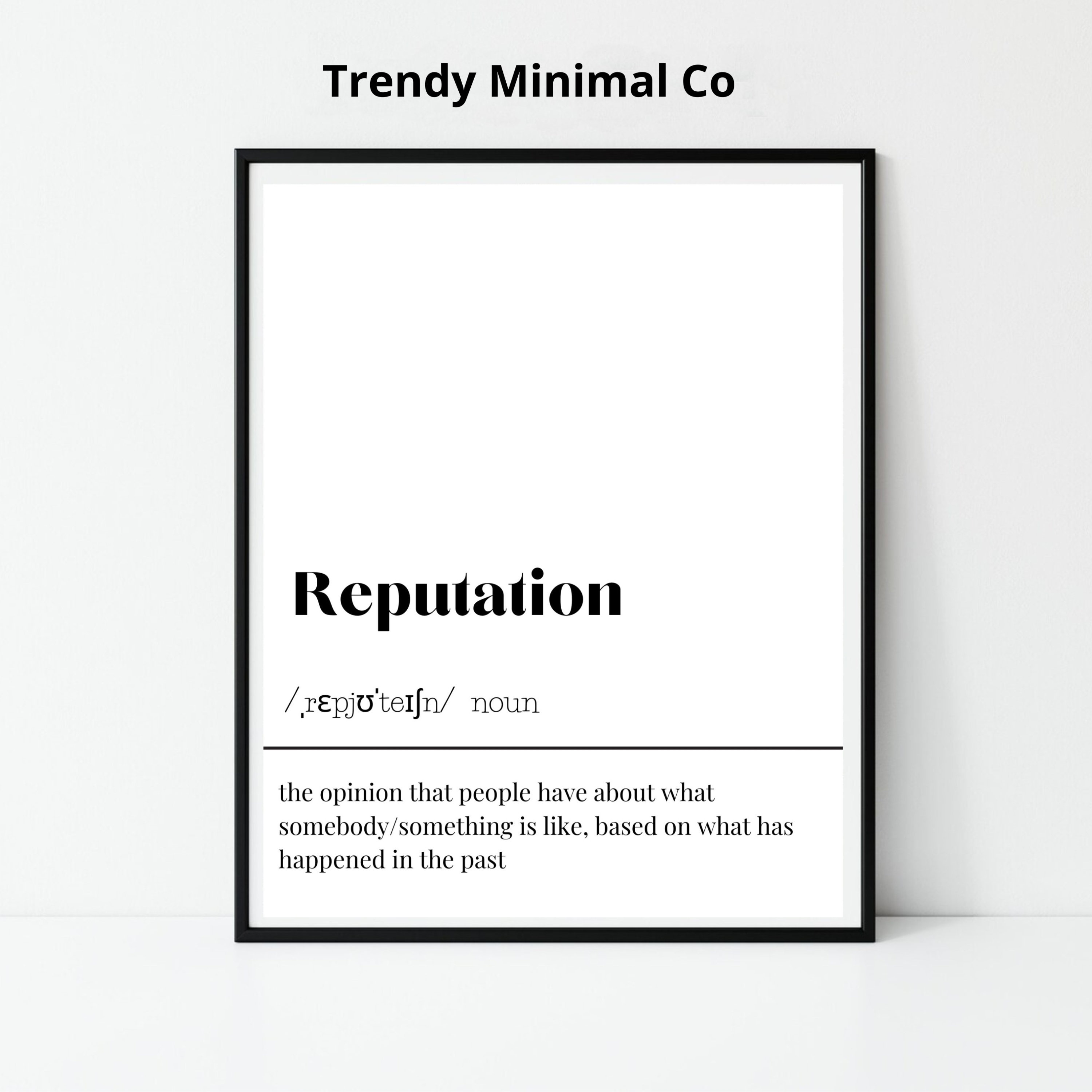 Reputation Wall Art Motivational Poster Subtle Swiftie Decor Printable ...