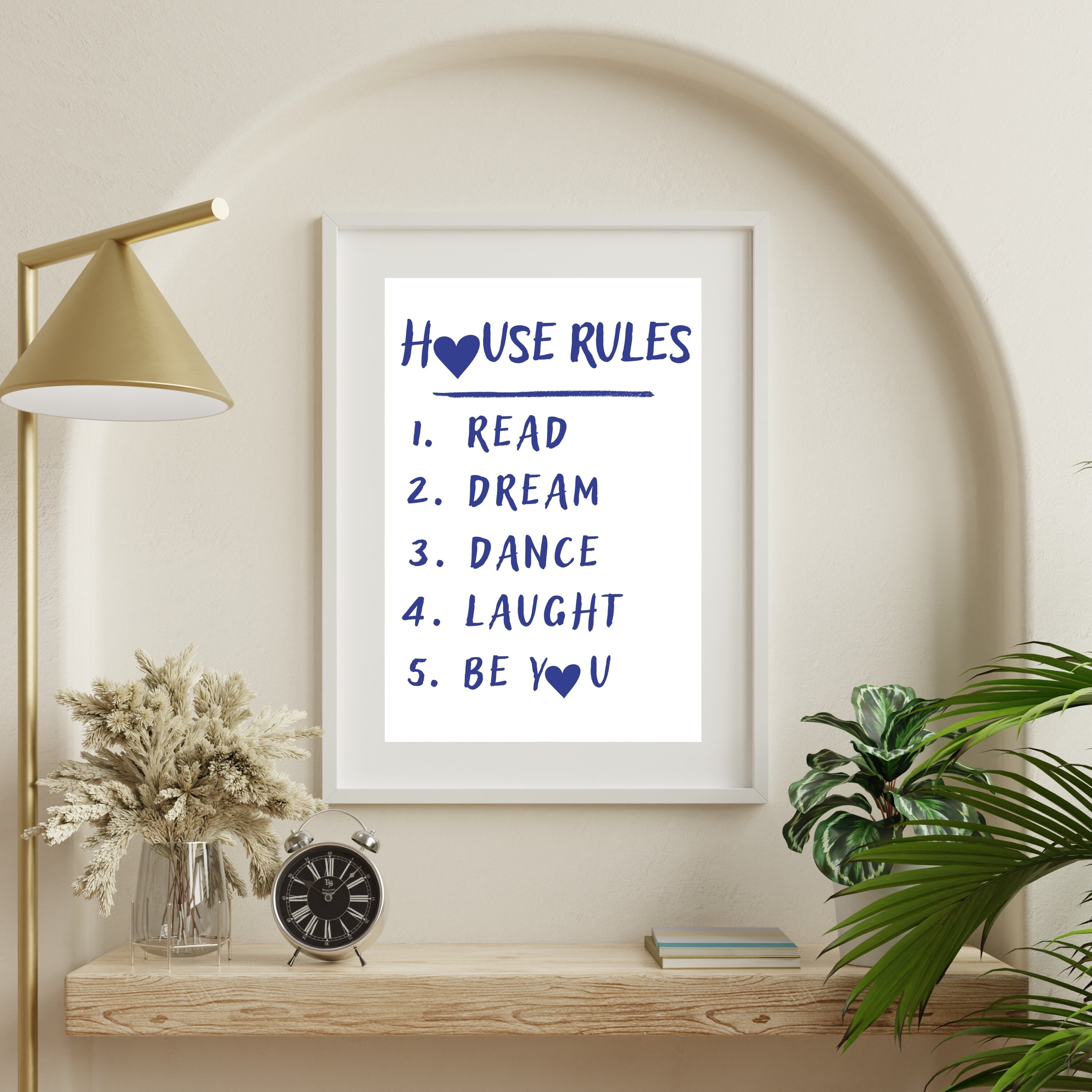House Rules Art Print Trendy Poster Retro Quote Print Dorm Decor ...