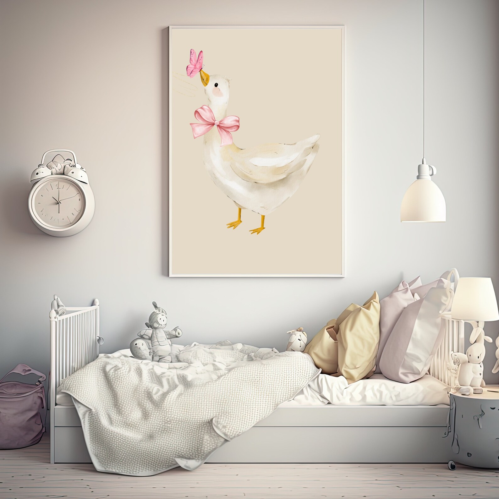 Goose Nursery Wall Art Farm Animal Print Baby Room Illustration Nursery ...