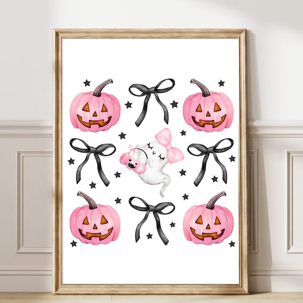 Cute Halloween Poster - Etsy