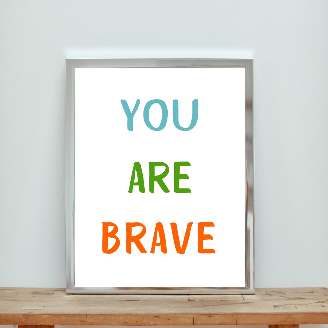 You Are Brave Quote Print Preppy Printable Dorm Room Art Trendy Boy ...