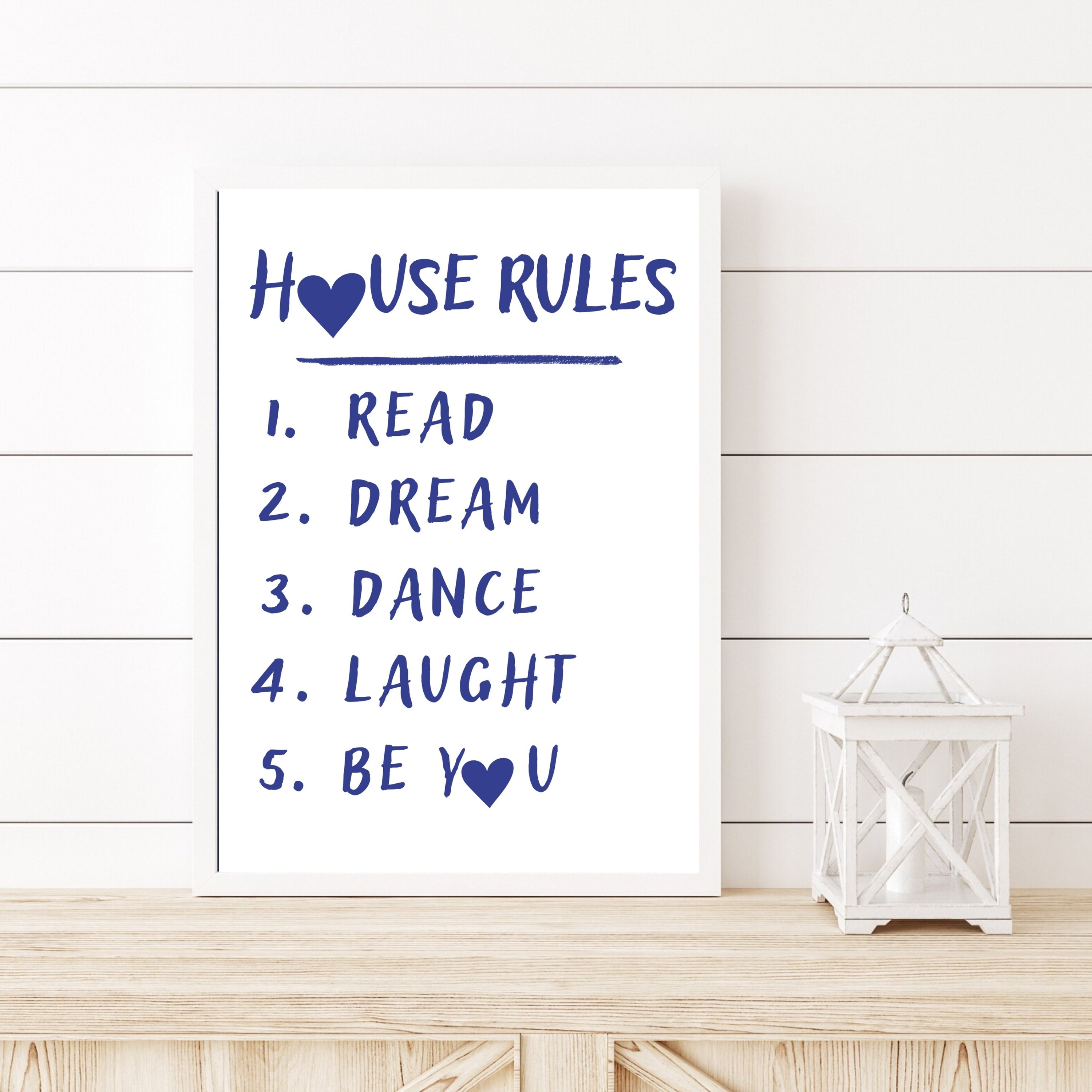 House Rules Art Print Trendy Poster Retro Quote Print Dorm Decor ...