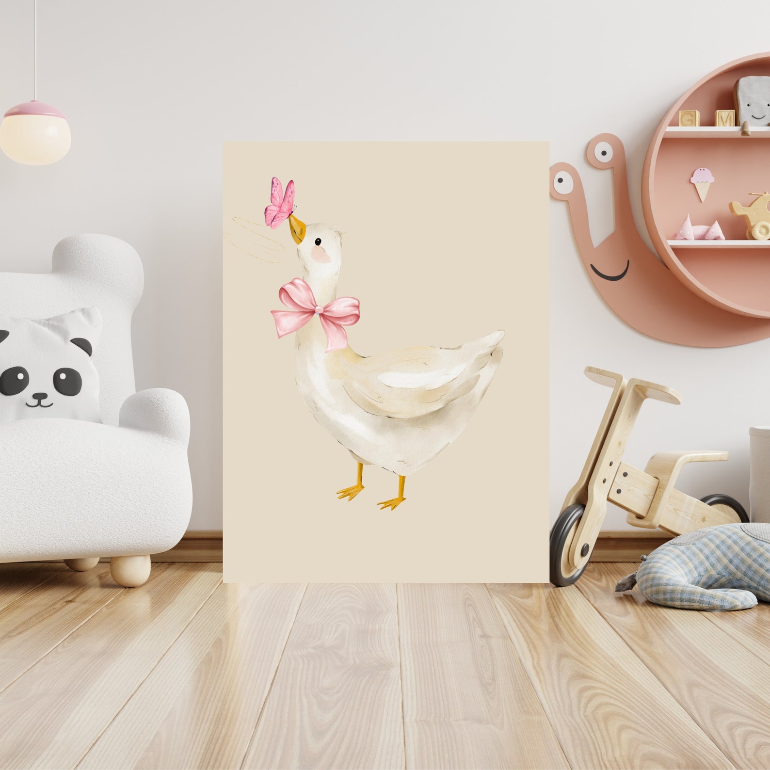 Goose Nursery Wall Art Farm Animal Print Baby Room Illustration Nursery ...