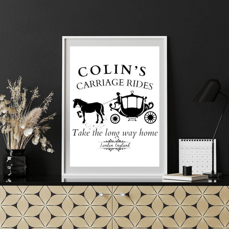 Colin Bridgertons Carriage Rides Print Regency Art Soft Girl Era ...