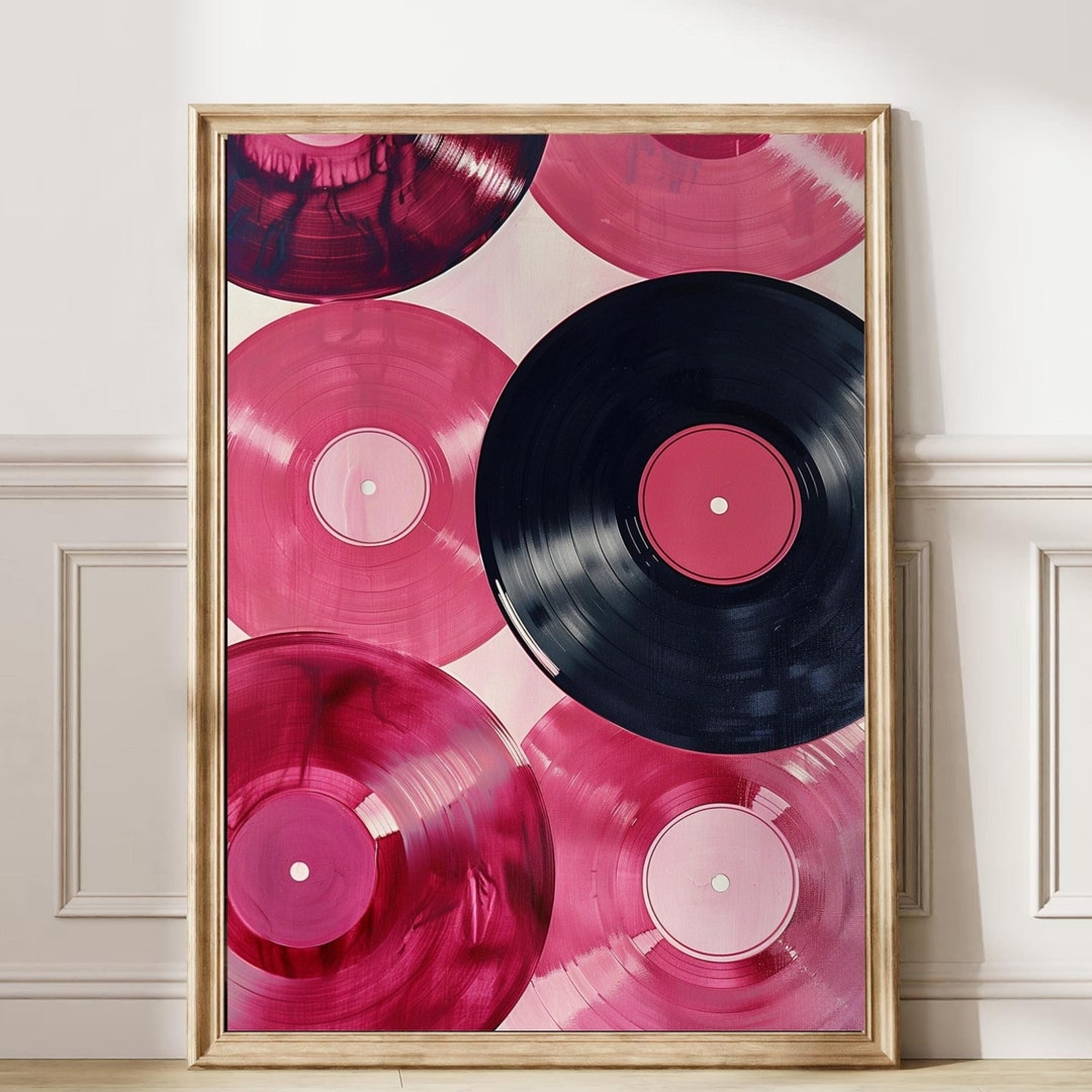 Vinyl Record Wall Art, Retro Music Poster, Trendy Vinyl Record Print ...