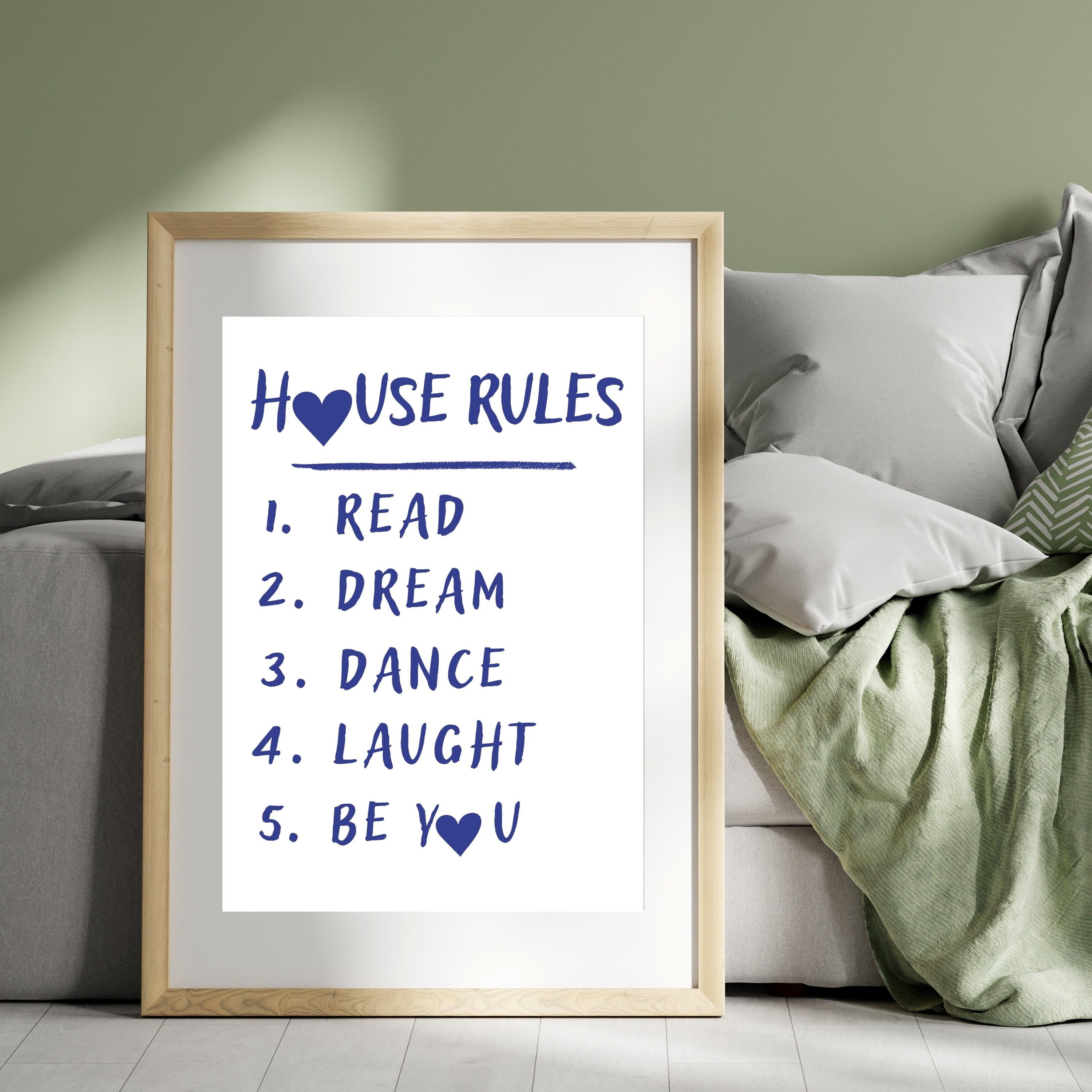 House Rules Art Print Trendy Poster Retro Quote Print Dorm Decor ...