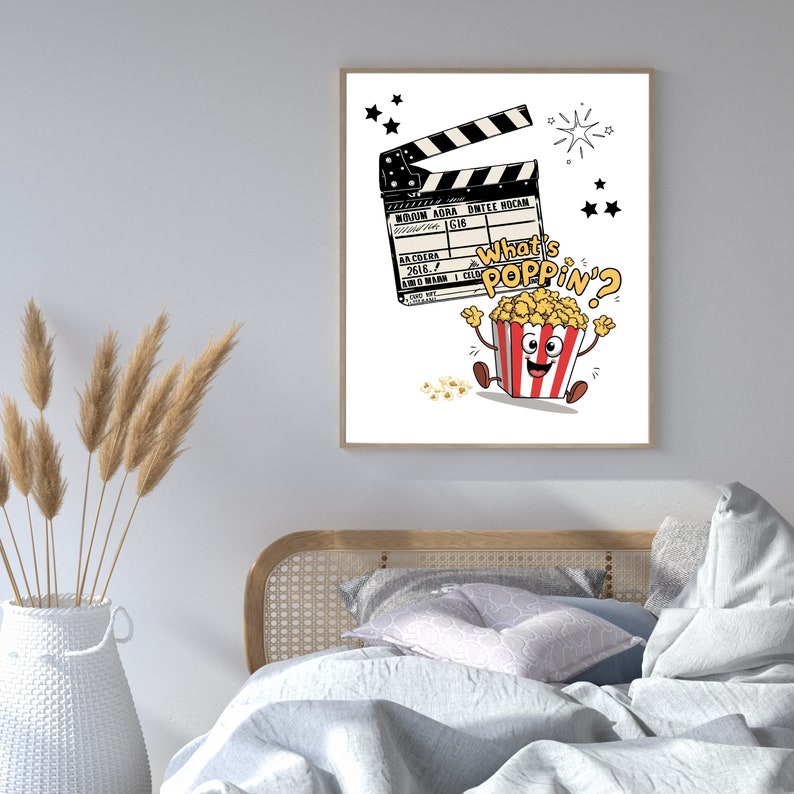 Movie Room Decor Trendy Minimalist Poster Aesthetic Contemporary Cinema ...