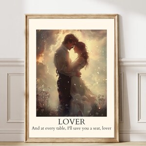 Lover Poster Printable Dorm Room Decor Taylor Swift Poster Lover Gift ...