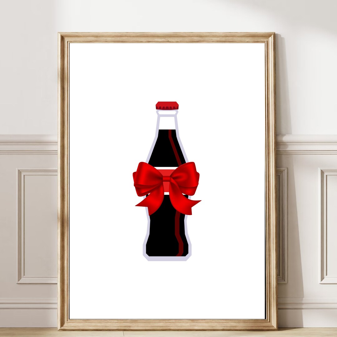 Coca Cola Wall Art Classic Coke Decor Trendy Minimalist Poster ...