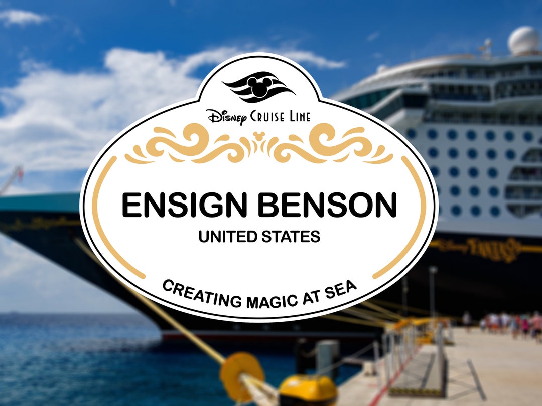 Ensign Benson - Disney Cruise Sticker - Golden Mickey - Etsy